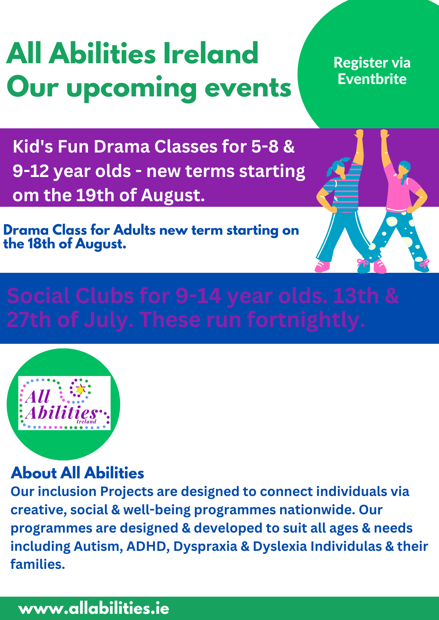 All Abilities Ireland Upcoming Events - Irish Society for Autism